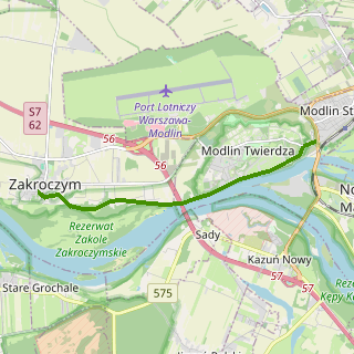 Twierdza Modlin, Rondo - Zakroczym - Szlaki turystyczne Mazowsza