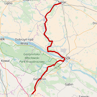 Sierpc, PKP - Marianów - Szlaki turystyczne Mazowsza