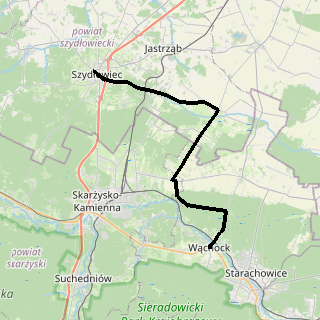 Wąchock Rynek - Szydłowiec - Szlaki turystyczne Mazowsza